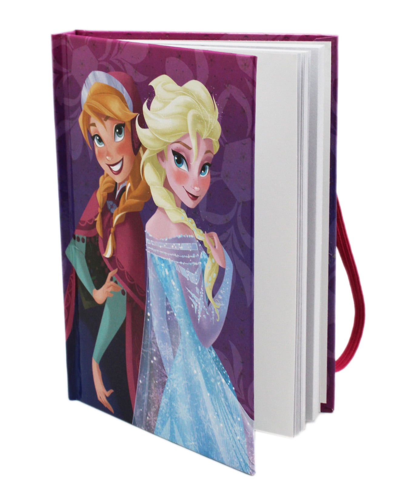 Disney's Frozen Anna and Elsa Purple Colored Diary With Elastic Closure ...