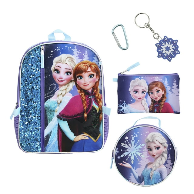 Disney's Frozen Elsa & Anna 16" 5-Piece Backpack & Lunchbox Set ...
