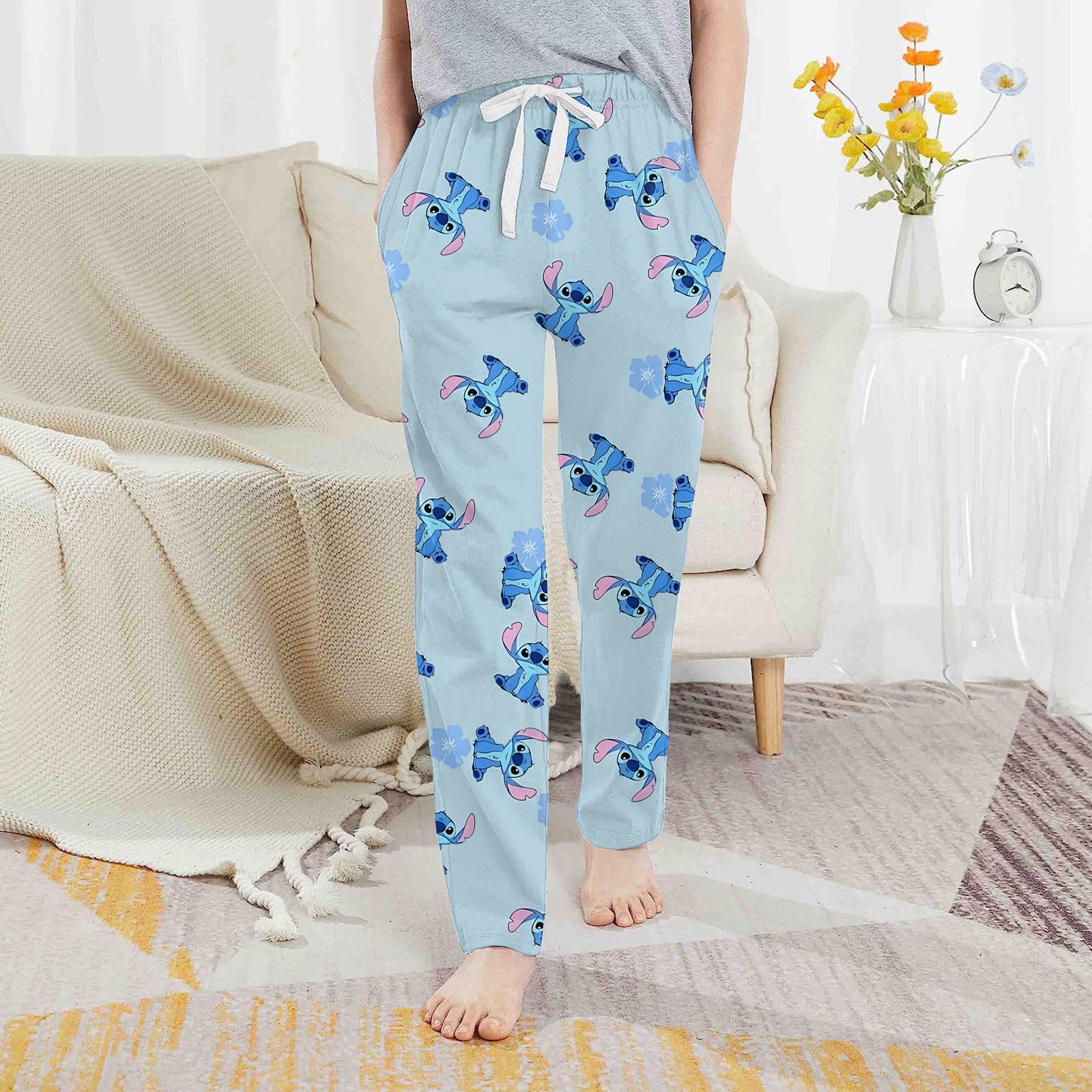 Disney's Lilo & Stitch Enchanted Pajama Pants Light Blue 110 - Walmart.com