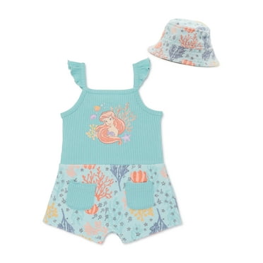 Disney The Little Mermaid Toddler Girl Top and Shorts Outfit Set, 2 ...