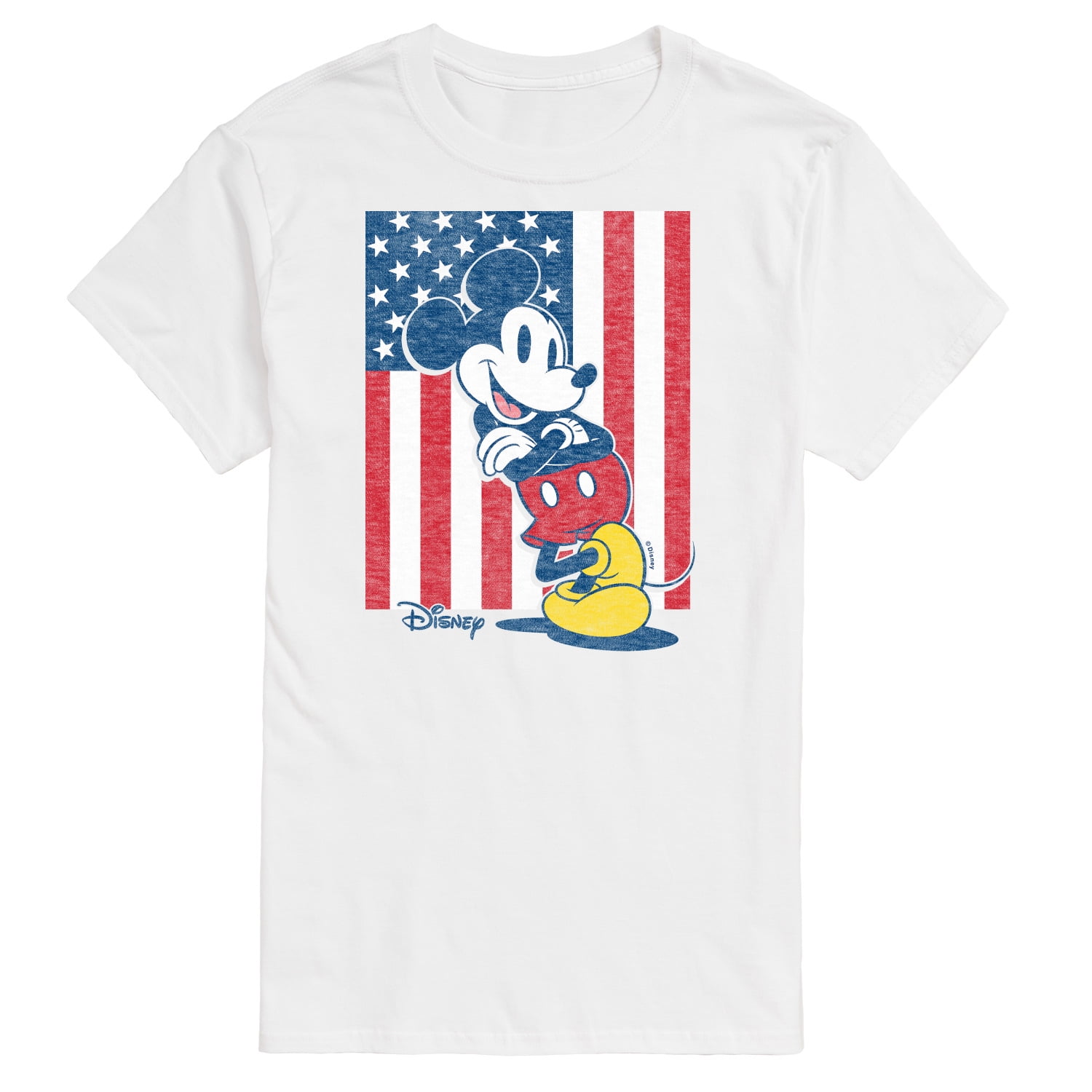 Disney - Americana - Mickey Vertical American Flag - Adult Short Sleeve ...