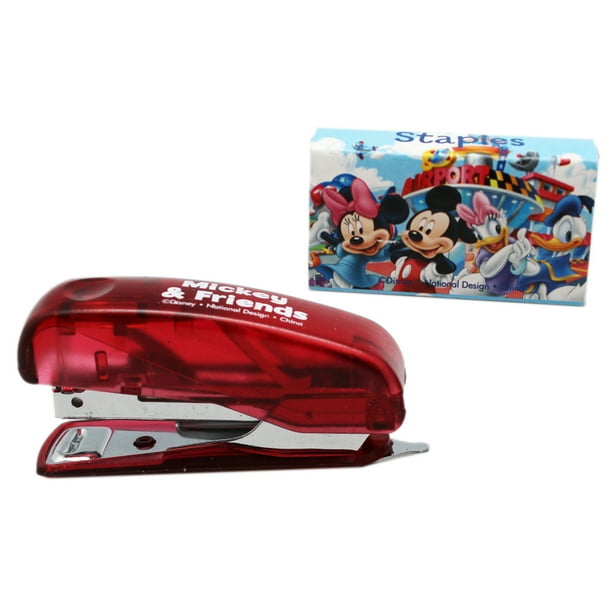 Disney's Mickey Mouse and Friends Red Transparent Mini Stapler w ...