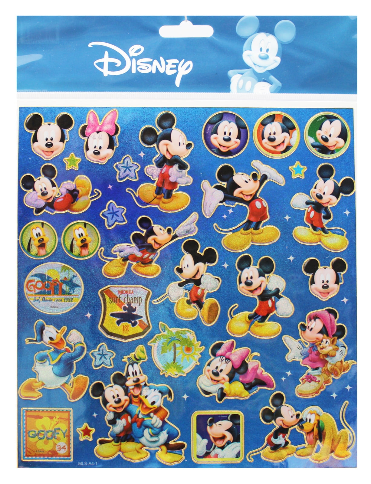 Disney's Mickey and Minnie Mouse Assorted Character Sticker Collection ...