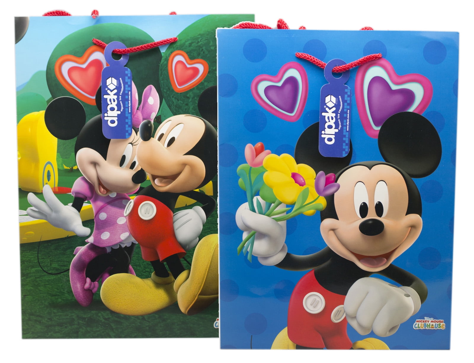 Disney's Mickey and Minnie Mouse Medium Size Gift Bag Set (2pc ...