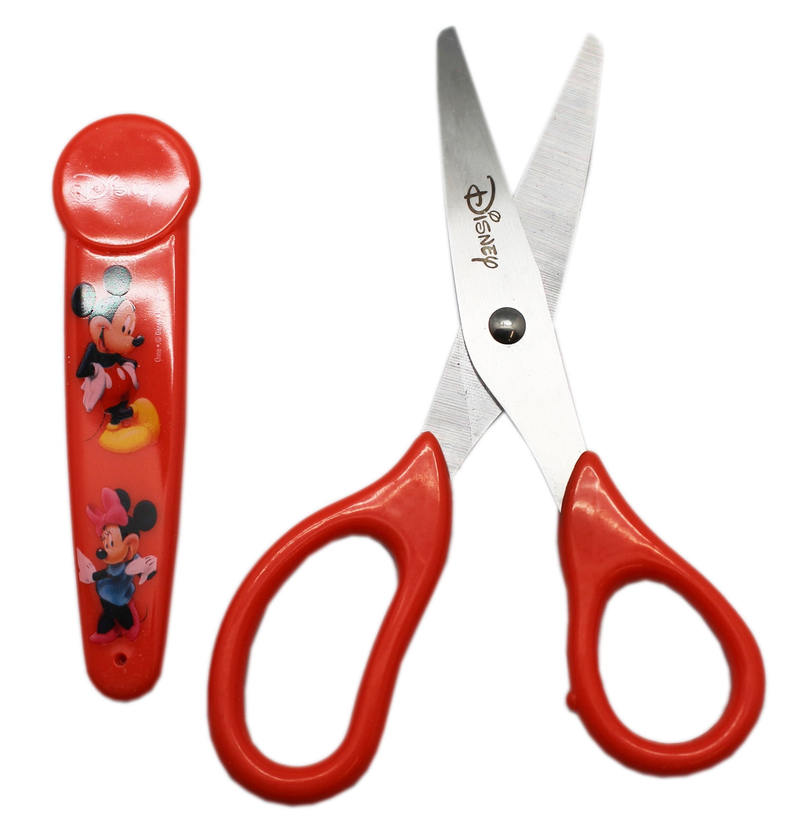 Disney's Mickey and Minnie Mouse Red Handled Scissors w/Red Sleeve ...