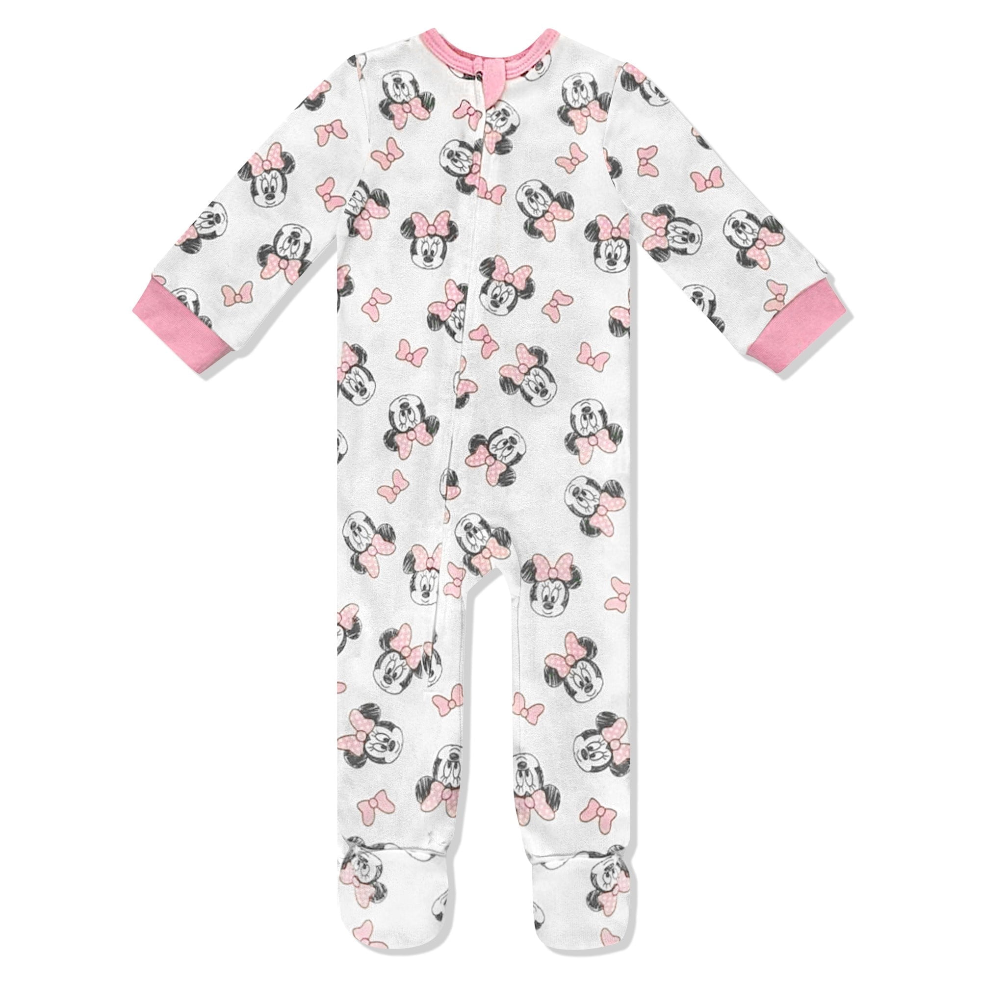 Disney Baby Onesie Zip-Up Sleeper - Minnie Mouse Hacci Sleep N Play ...