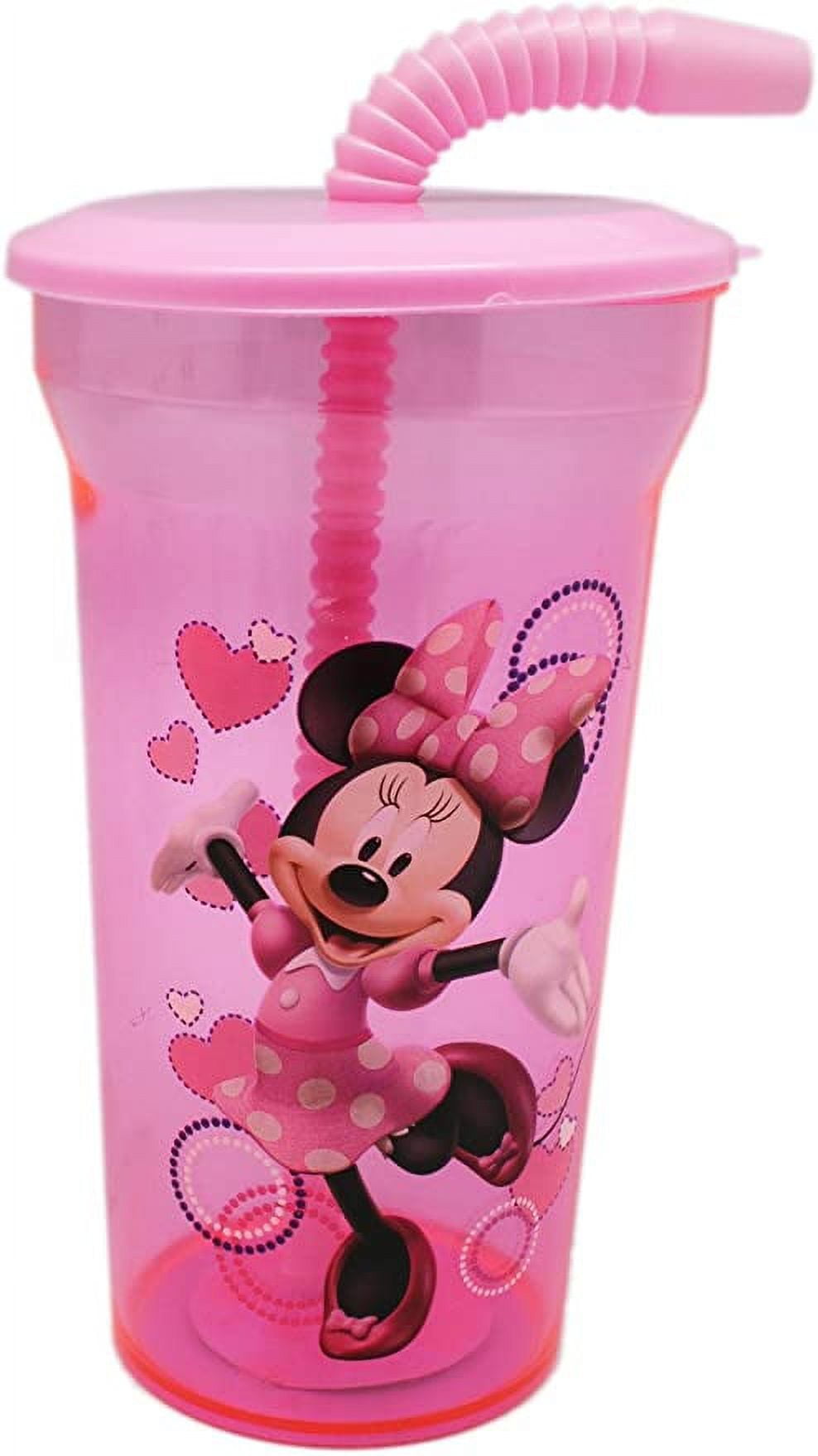 Disney's Minnie Mouse Bow-Tique Kids Plastic Drinking Cup, Clear Pink ...