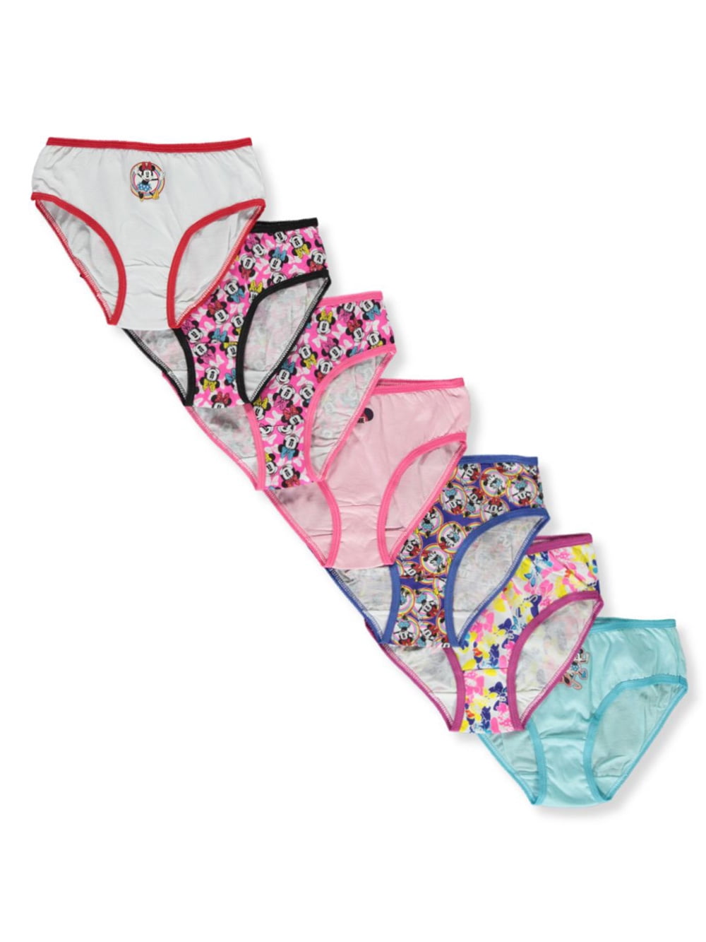 Disney's Minnie Mouse Girls 4-8 7-Pack Cotton Briefs Color: Multi Size ...