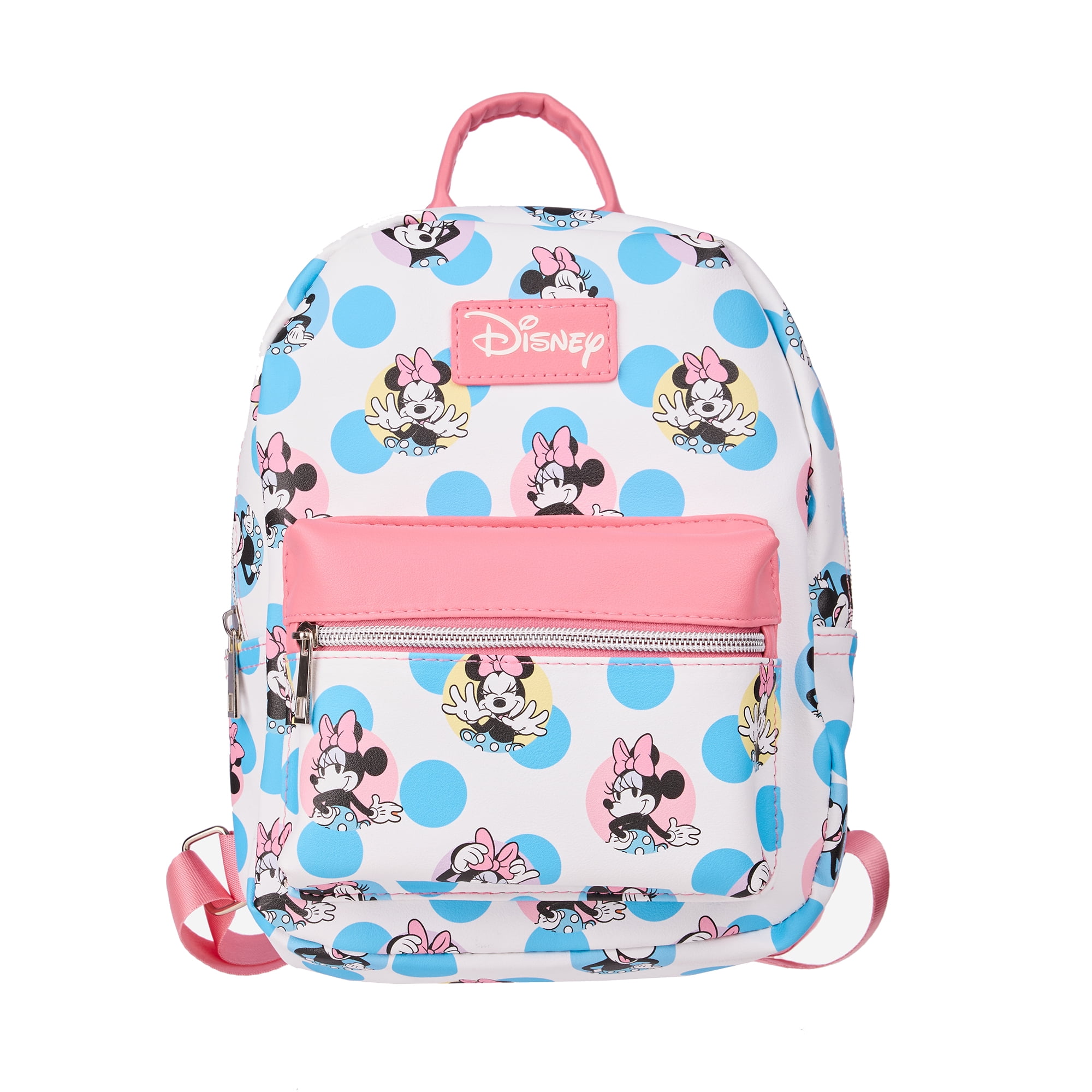 Disney's Minnie Mouse Pink and Blue Polka Dots 11.5" Mini Backpack ...