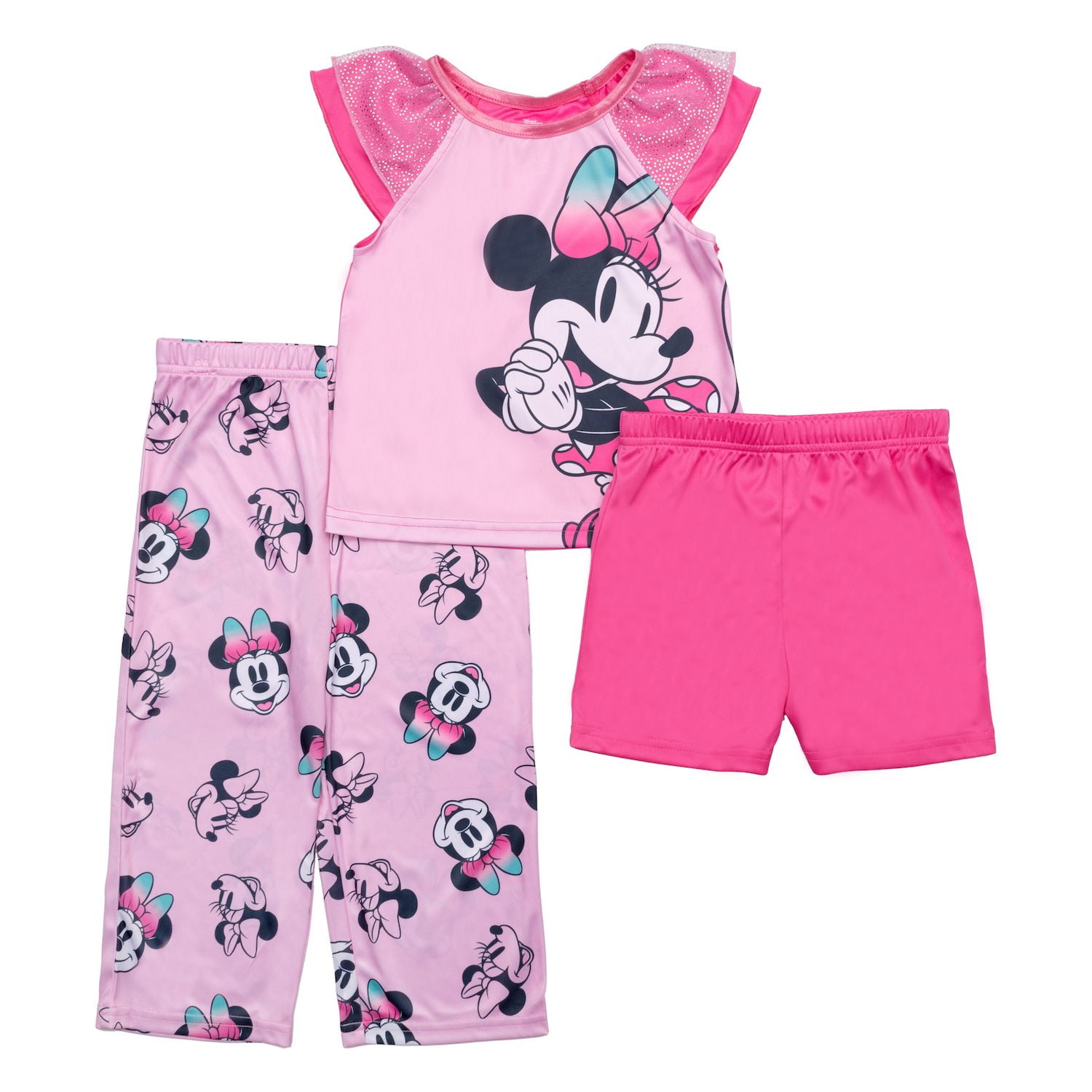 Character Toddler Top, Pants and Shorts Pajama Set, 3-Piece, Sizes 12M ...