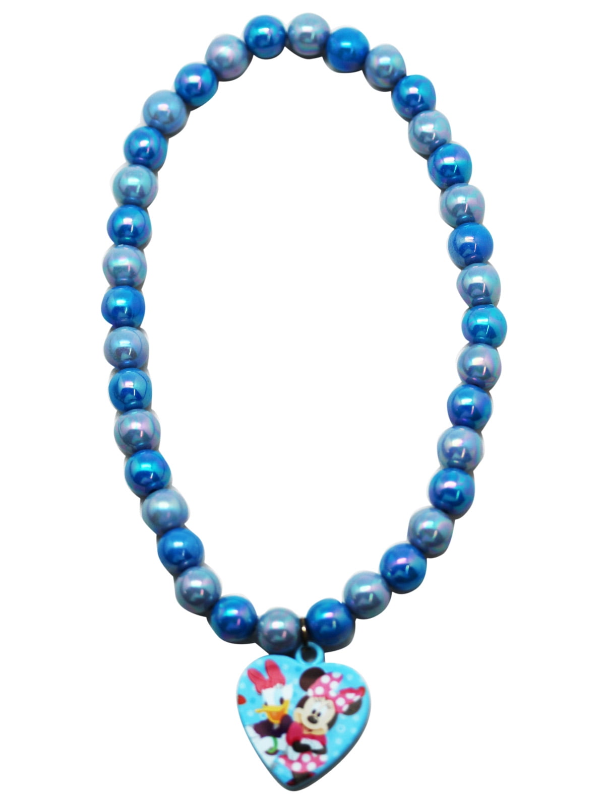 Disney's Minnie Mouse and Daisy Duck Shiny Bead Heart Charm Necklace ...