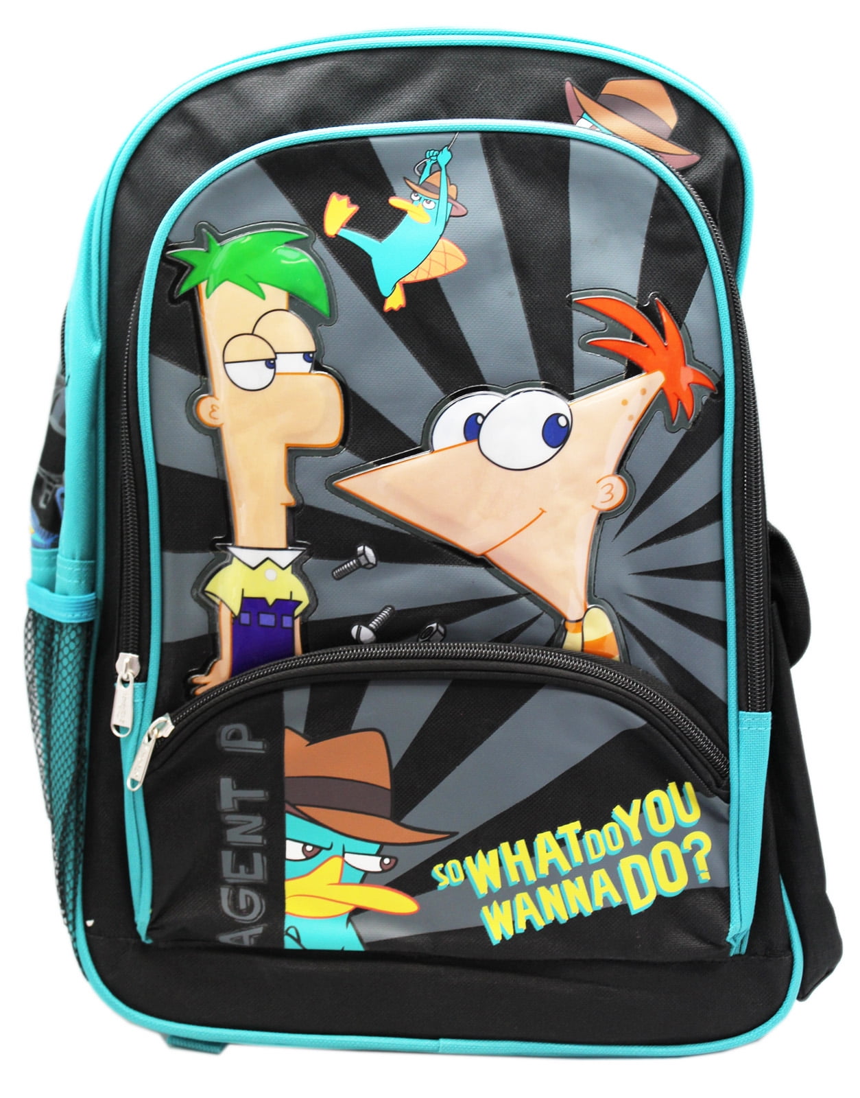 Disney's Phineas and Ferb "So What do you Wanna do?" Full Size Backpack ...