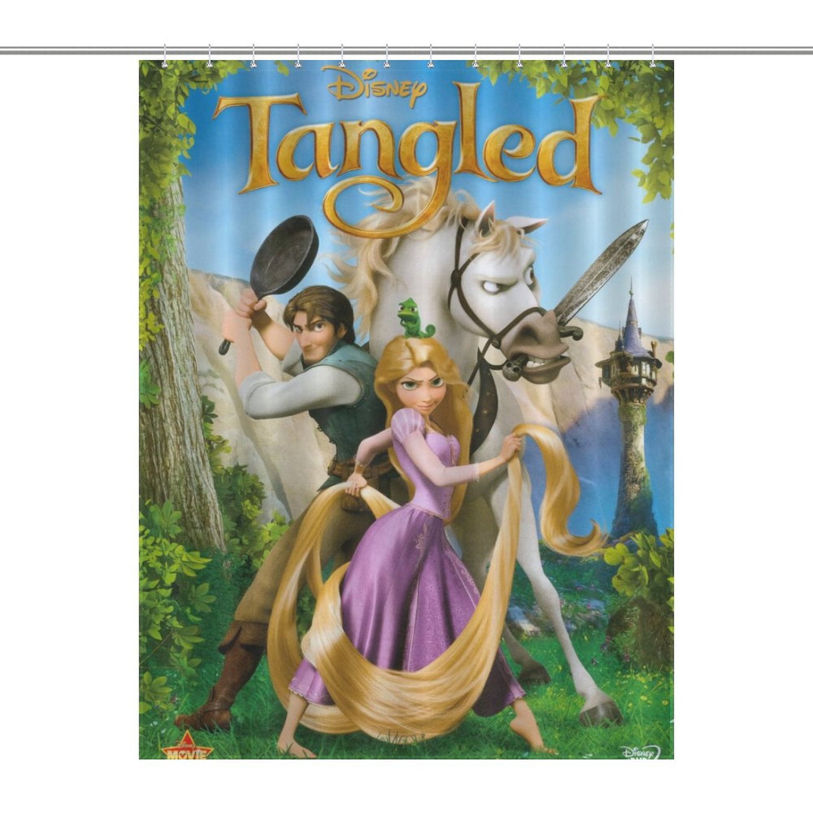 Disney's-Princesses,Storytime Tangled Shower Curtain,Waterproof ...