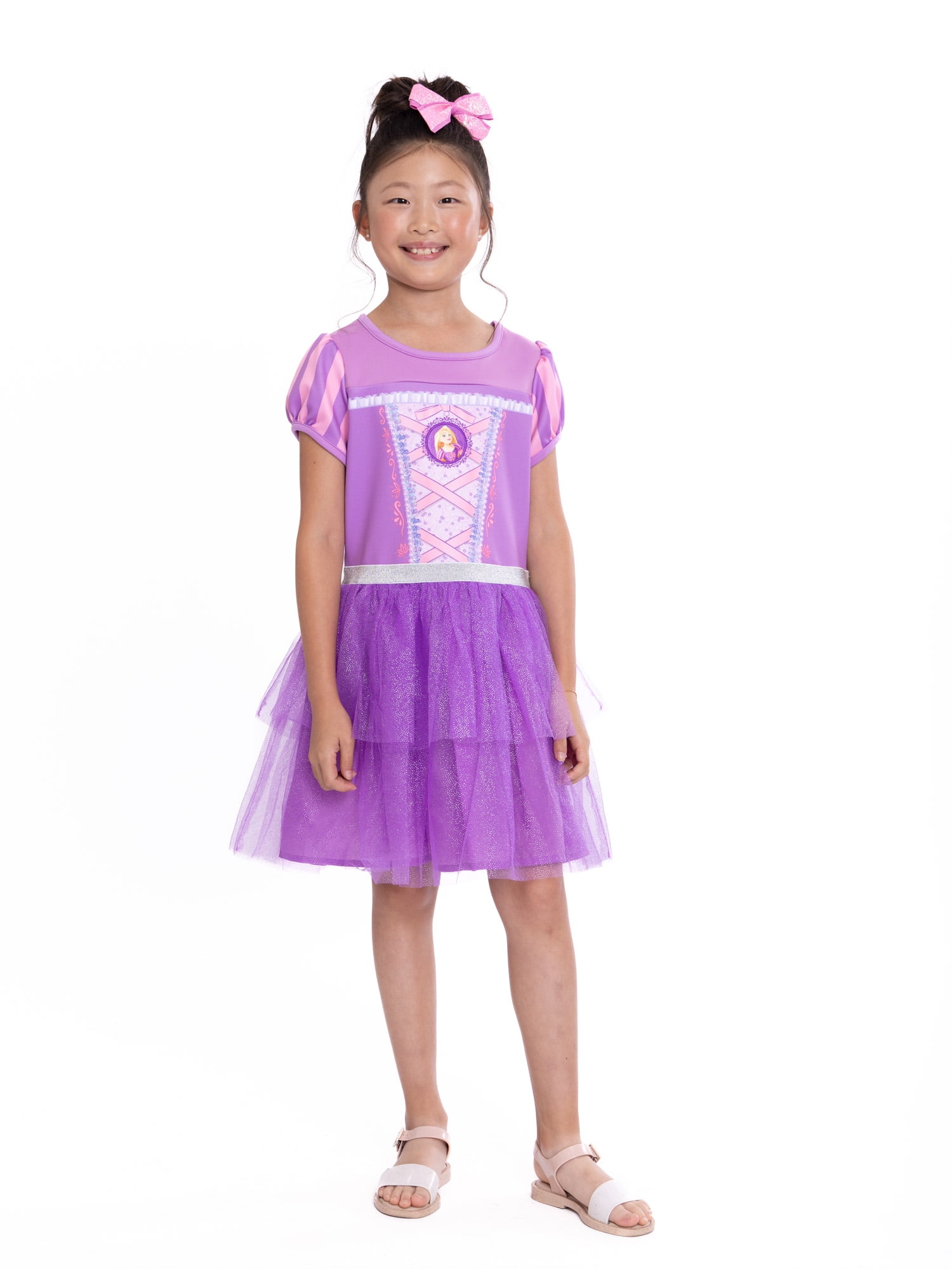 Disney Rapunzel Girls Princess Cosplay Dress - Walmart.com