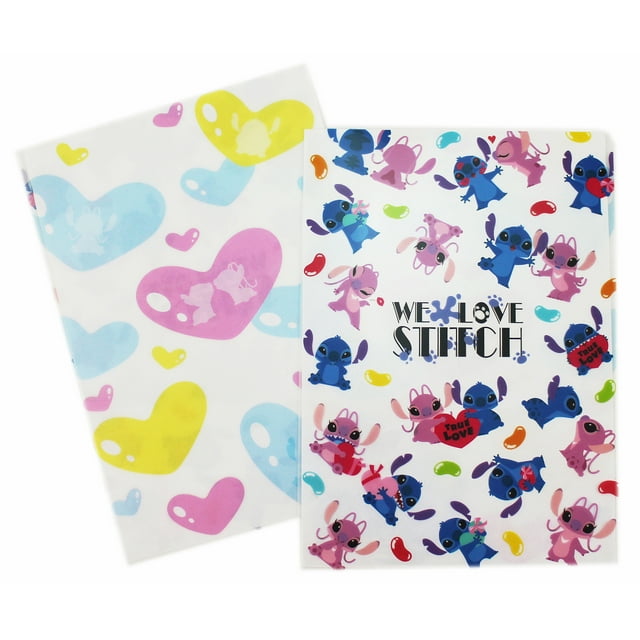 Disney's Lilo & Stitch - We Love Stitch and Angel Plastic File Folder ...