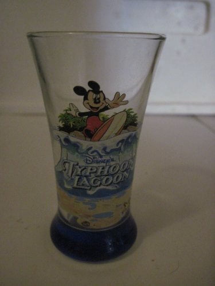 Disney's Surfing Mickey Typhoon Lagoon Glass Tall Fluted Shot Glass ...