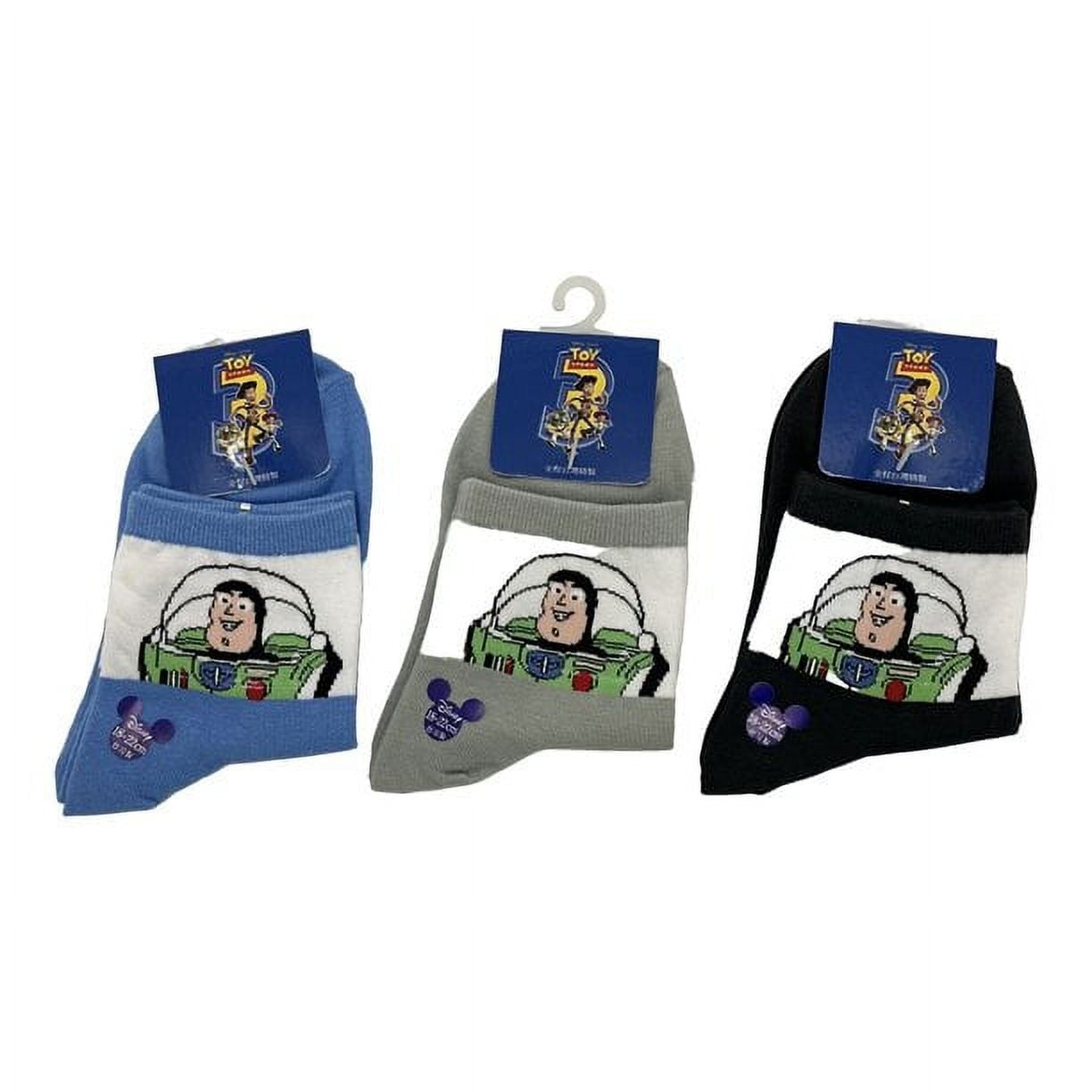 Disney 's Toy Story Buzz Lightyear White Kids Socks (Size 9-11, 2 Pairs ...