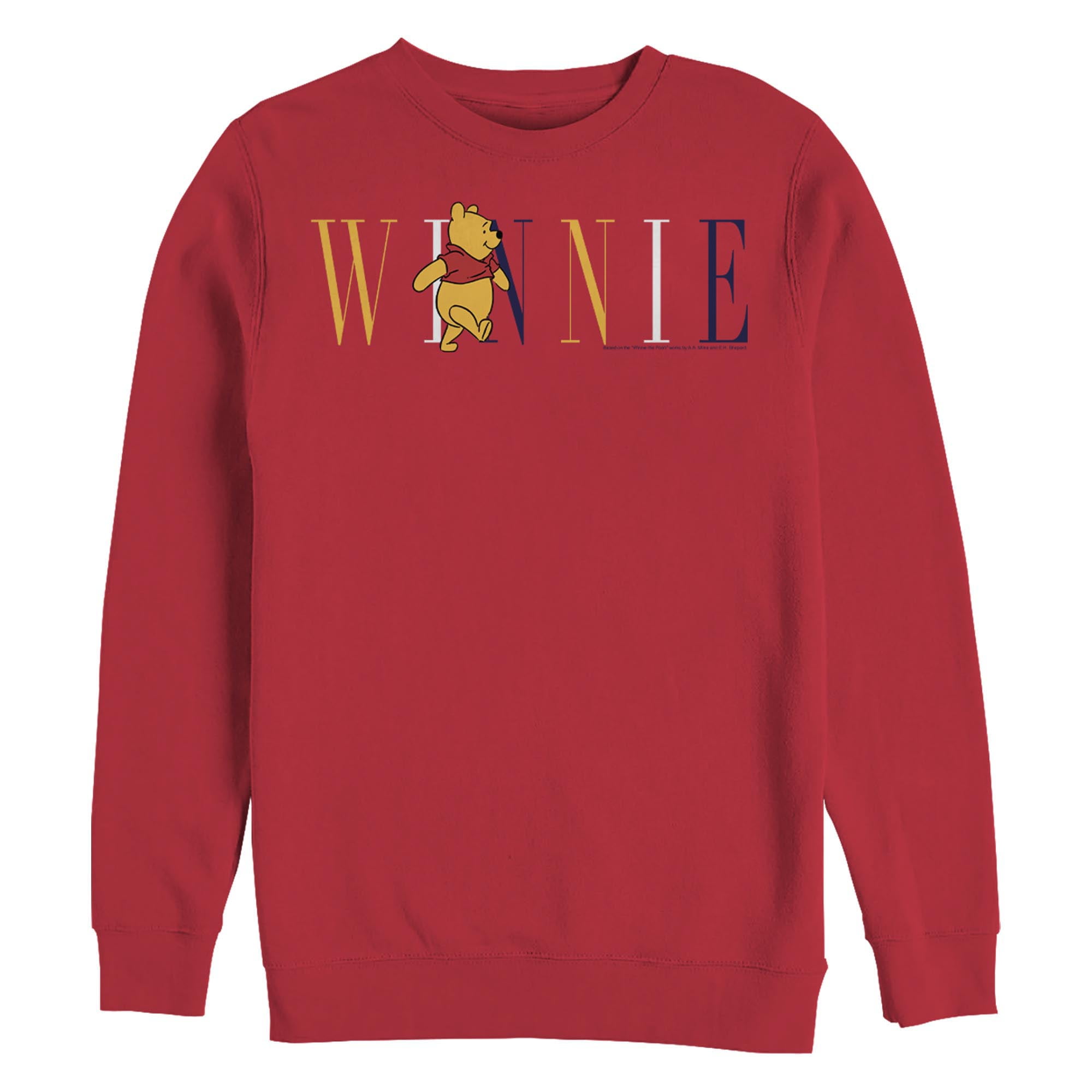 Disney's Winnie The Pooh Bear Title 1926 Men's Sweatshirt Color: Red ...