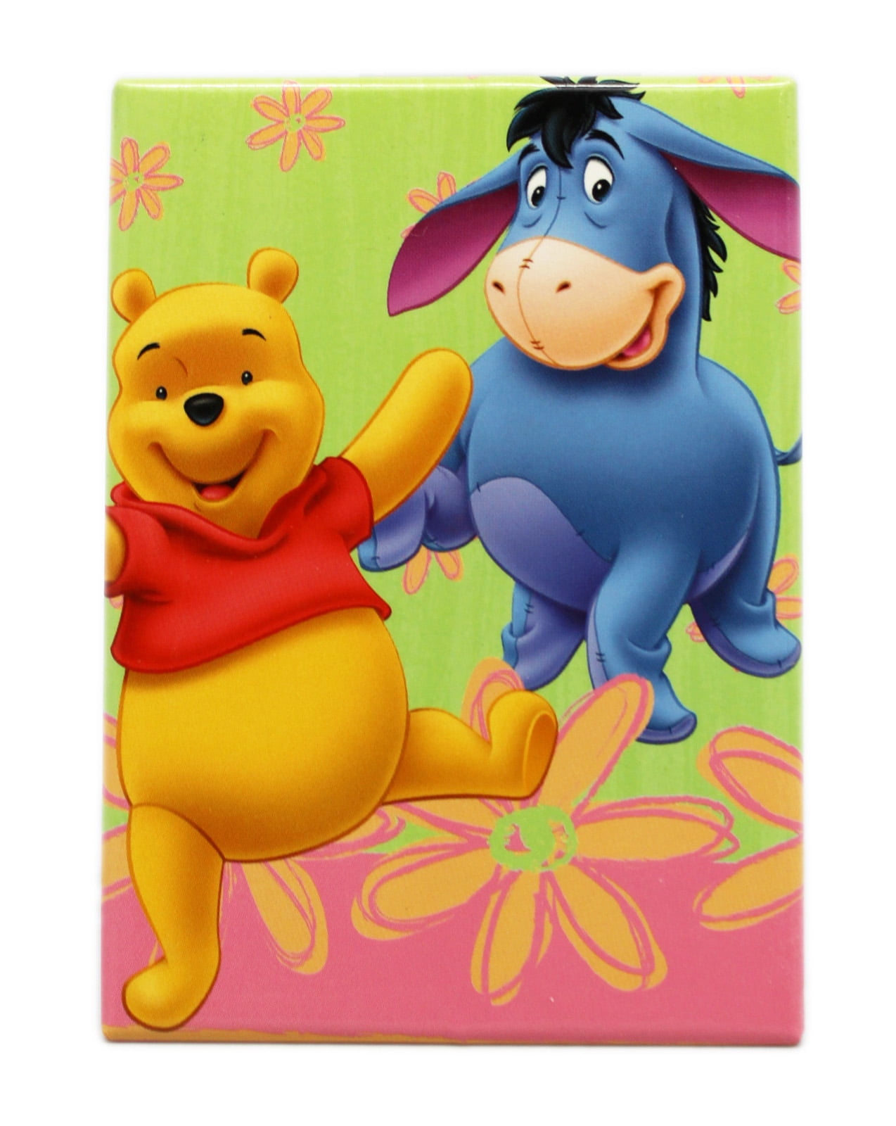 Disney's Winnie the Pooh and Eeyore Green/Pink Floral Rectangle Magnet ...