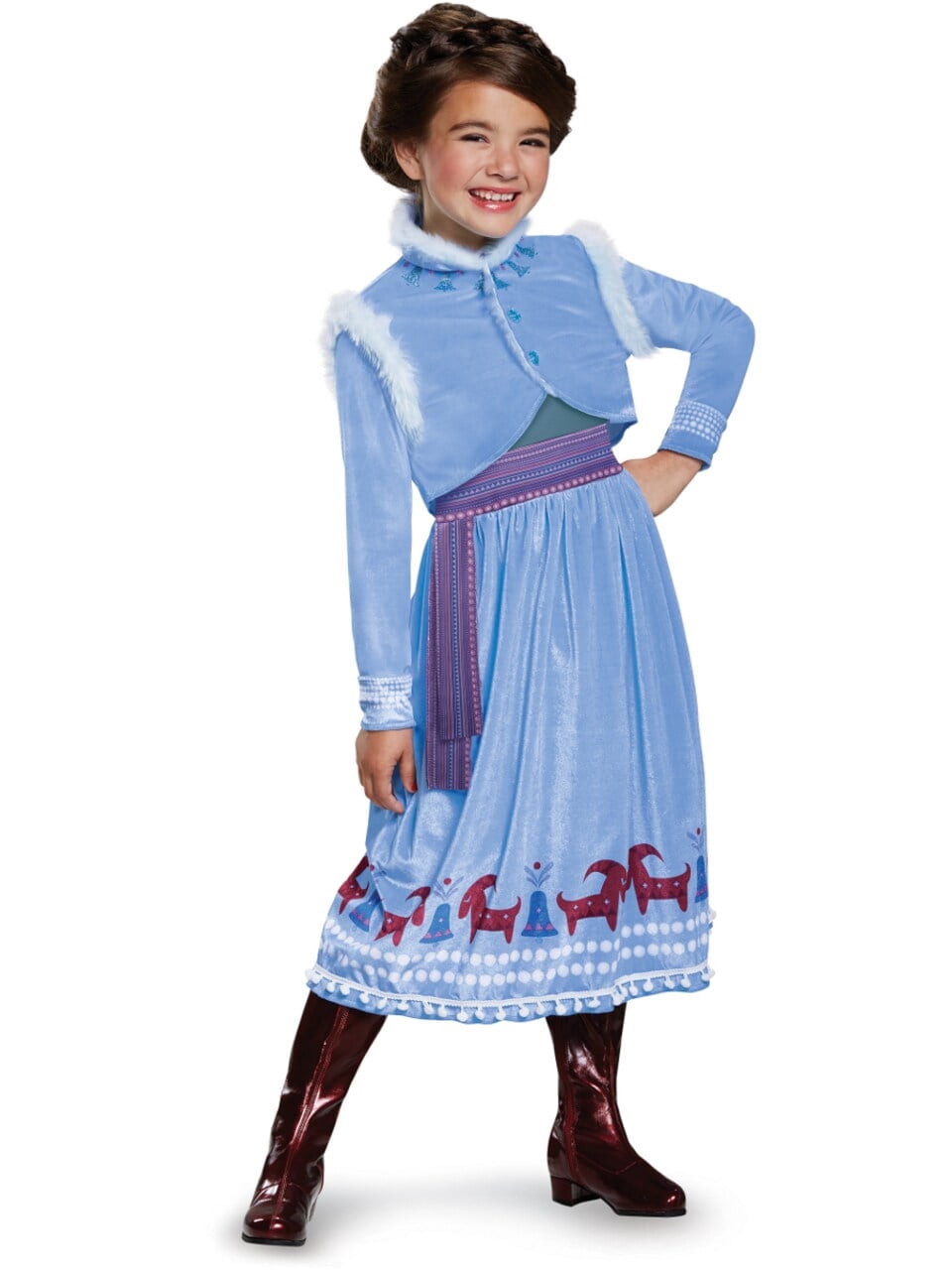 Disney Anna Frozen Adventure Girls Fancy-Dress Costume for Child Size 5 ...