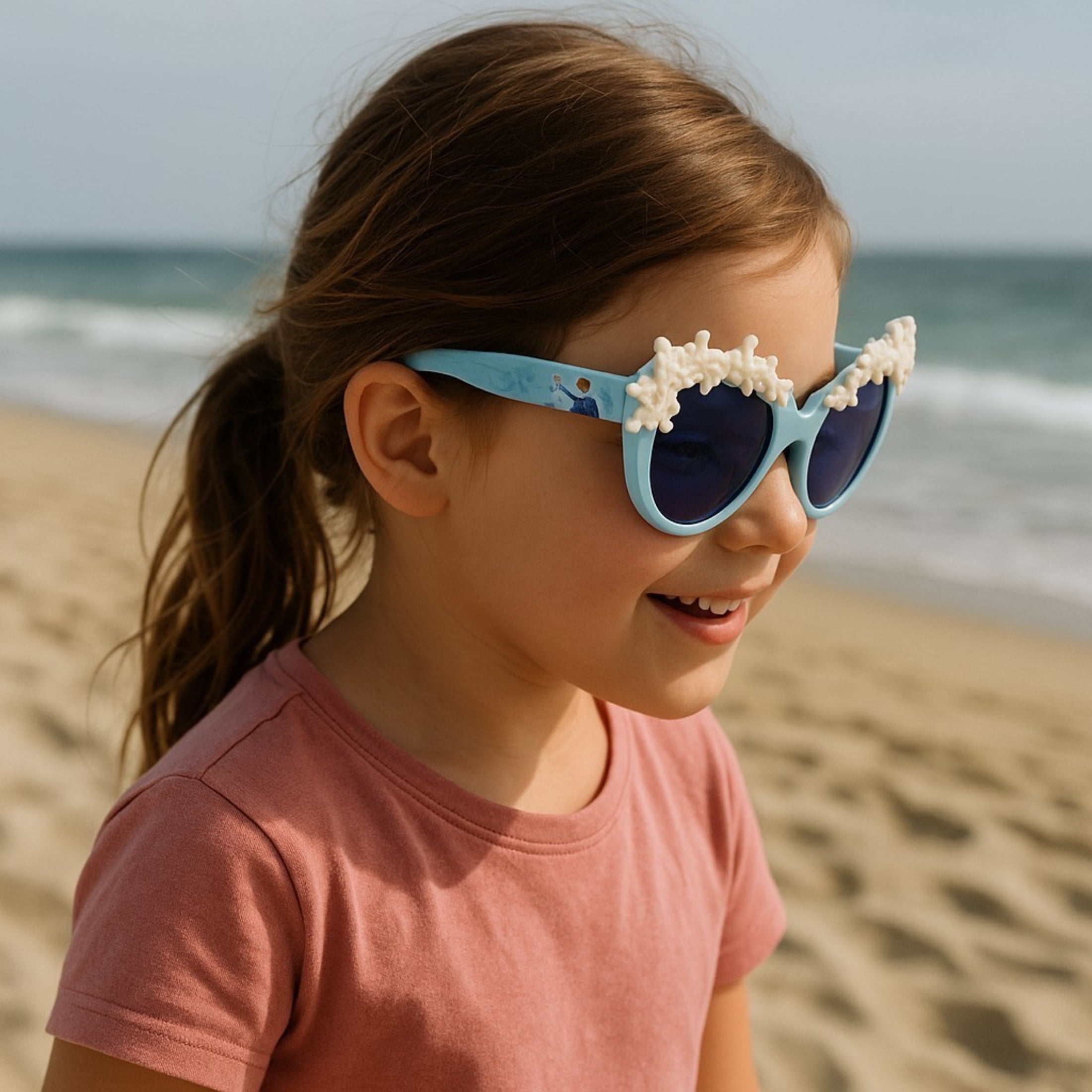 Disney x Foster Grant Frozen Cat Eye Girls Full Rim Sunglasses, Blue ...