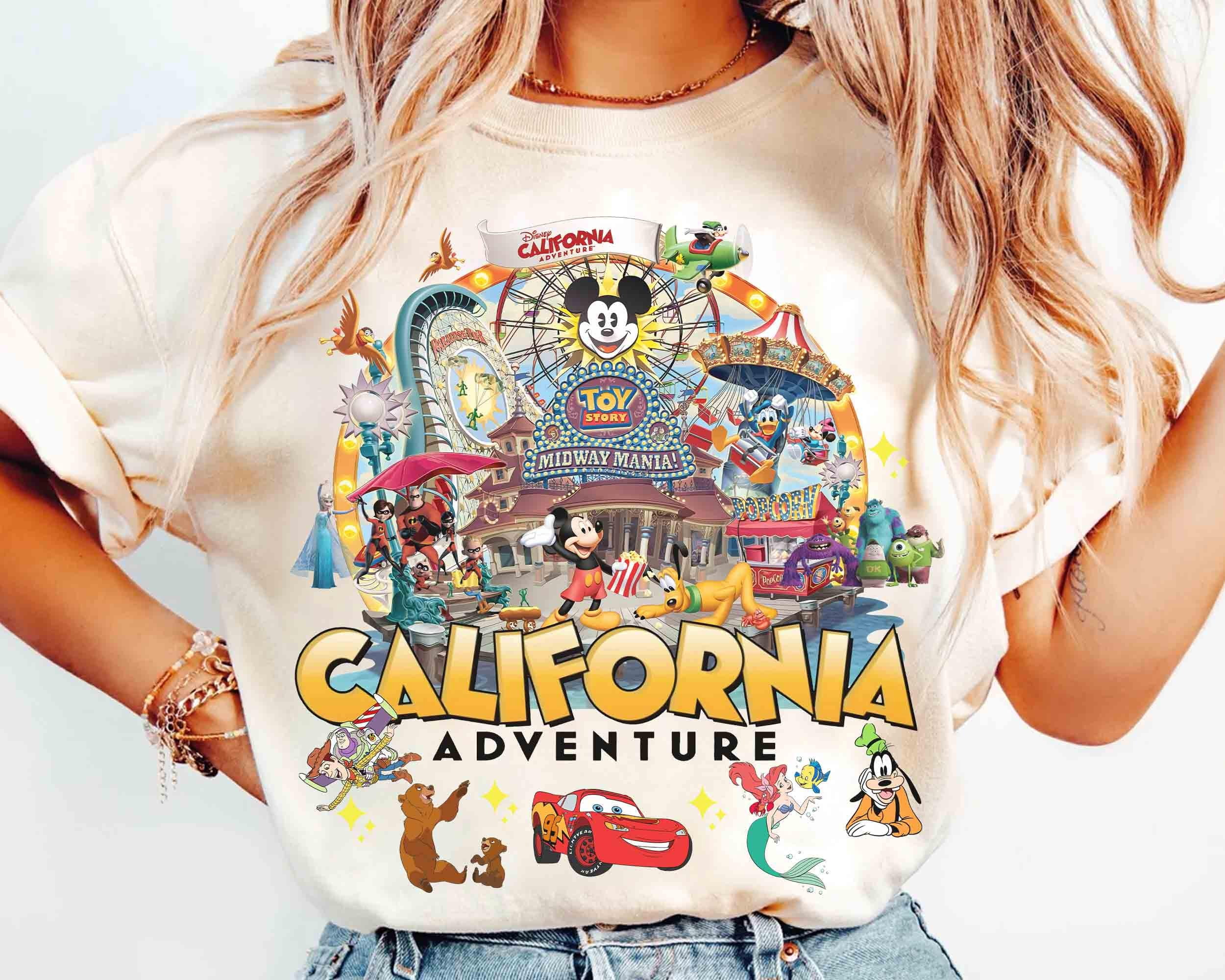 Disneyland California Adventure All Disney Characters Group Shot Shirt ...