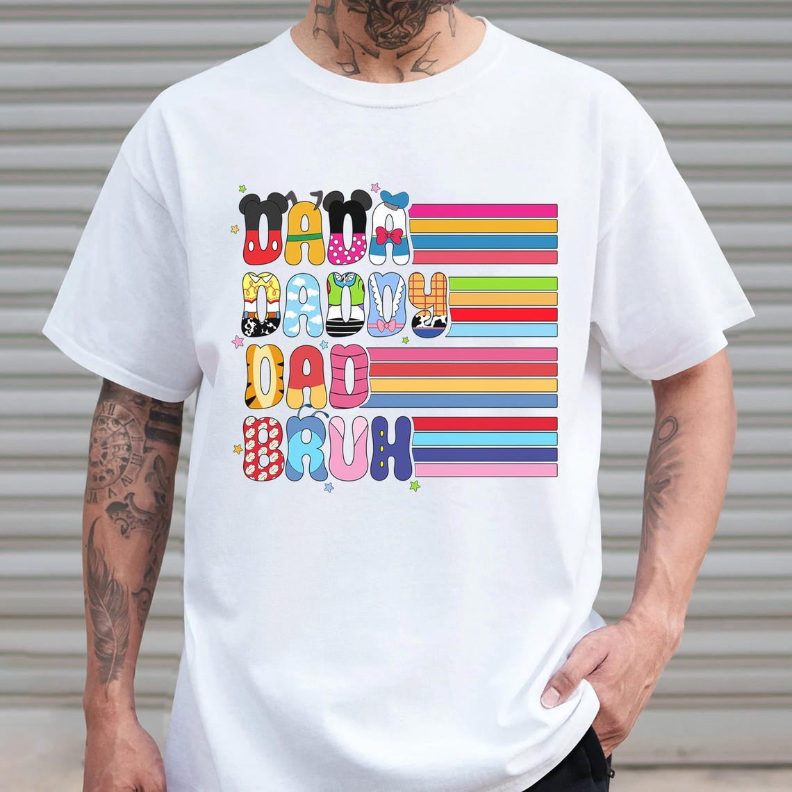 Disneyland Characters Dada Daddy Dad Bruh Shirt, Fathers Day 2025, Dad ...