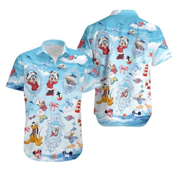 Disneyland Cruise Line Hawaiian Shirt Mickey And Friends Cruise ...