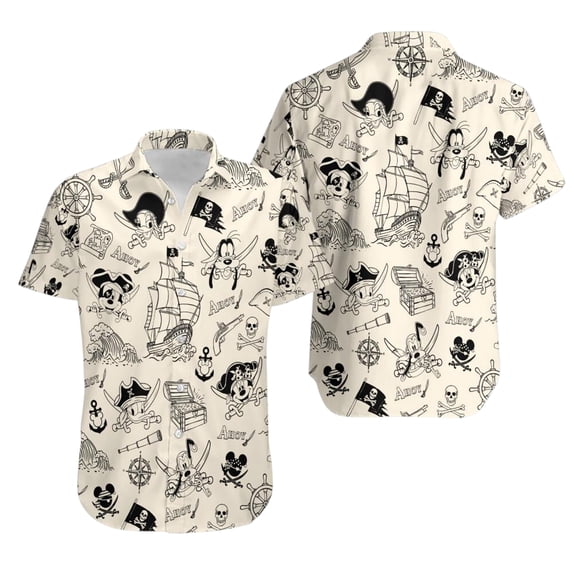 Disneyland Cruises Pirates Hawaiian Shirt Mickey And Friends Pirate ...
