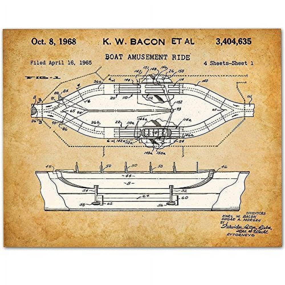 Disneyland Pirates of the Caribbean Ride - 11x14 Unframed Patent Print ...