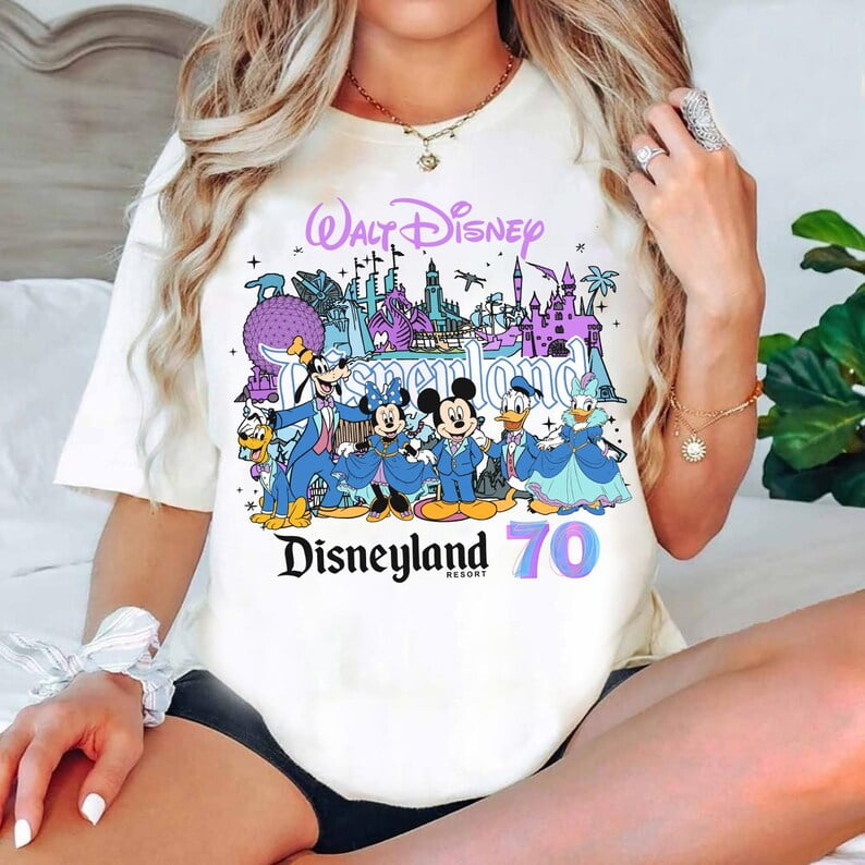 Disneyland Resort 70th Anniversary Shirt, Walt Disney 70 Years Of Magic Shirt, Mickey and ...