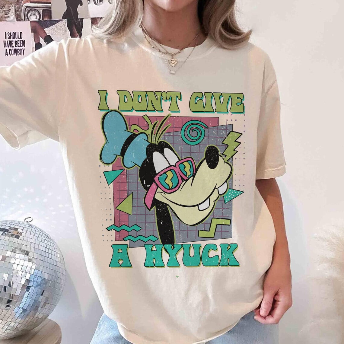 Disneyland Retro 90s Goofy Shirt, A Goofy Movie I Don't Give A Hyuck T ...