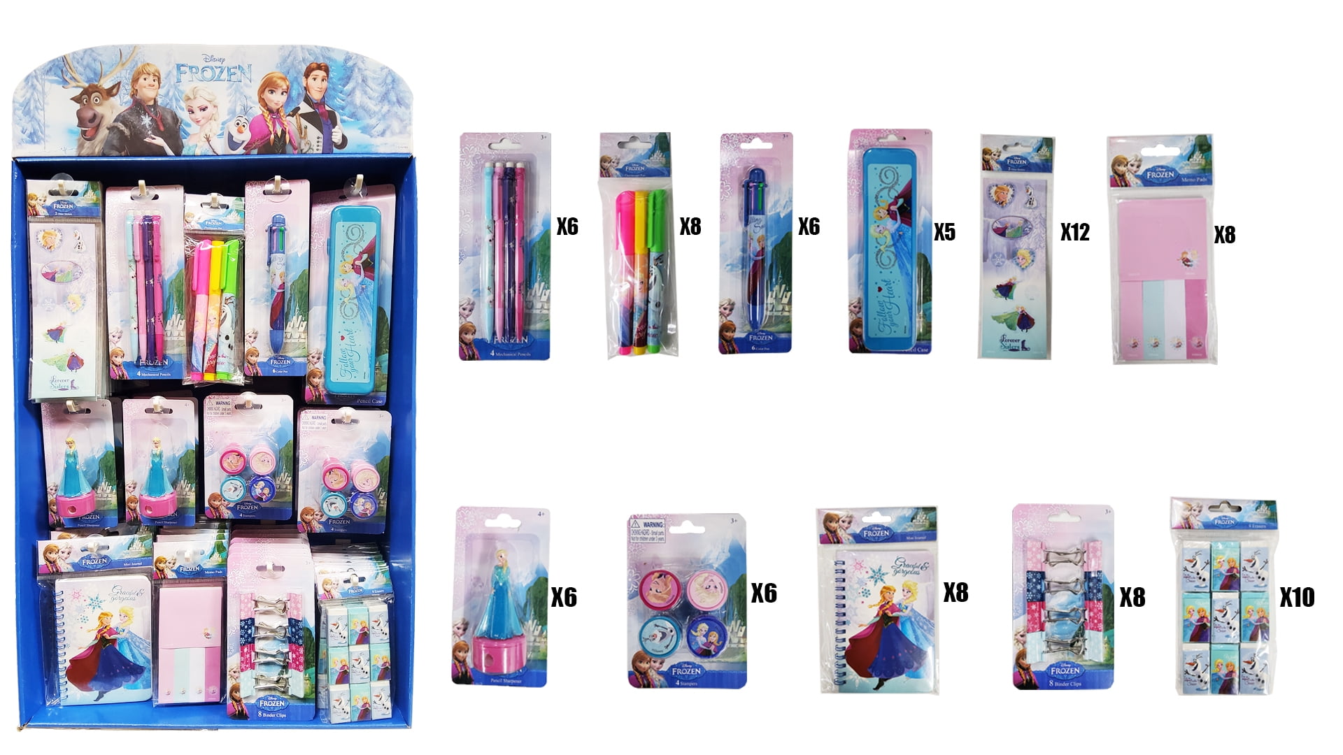 Disneys Frozen 85 Piece Stationary Display - Walmart.com