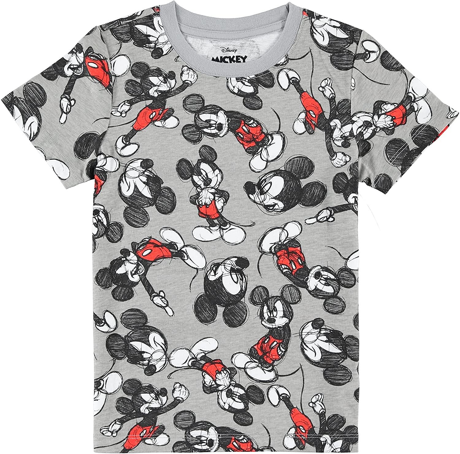 Disneys Mickey Mouse Boys Short Sleeve T-Shirt - All Over Print Design ...