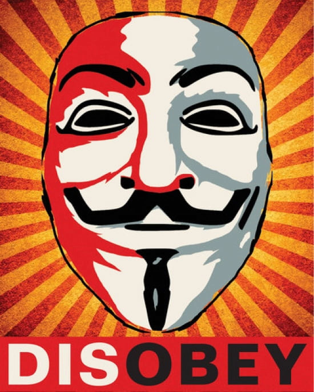 Disobey Print (Flat only) 16' x 20' No rolling available Laminated Poster (24 x 36) - Walmart.com