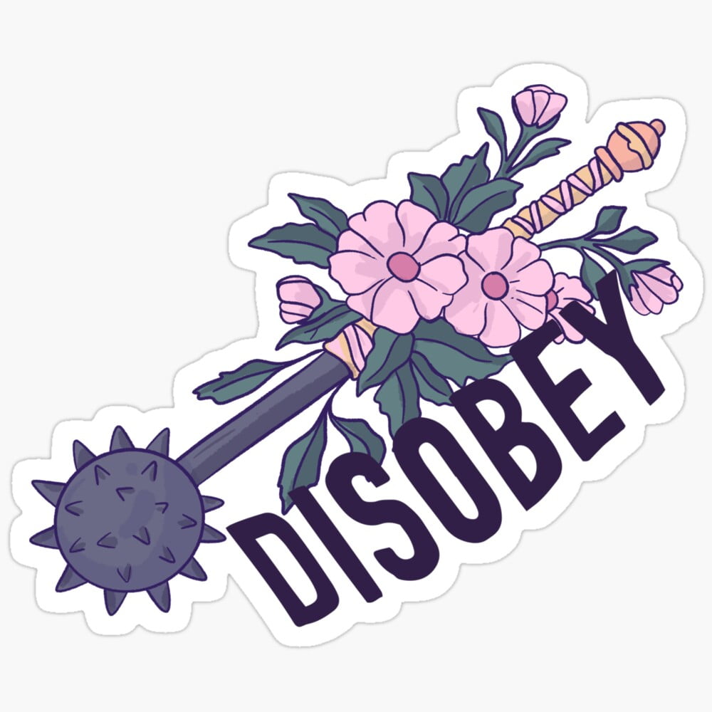 Disobey Sticker Phone Decal Water Bottle Stickers Car Decals, Laptop ...