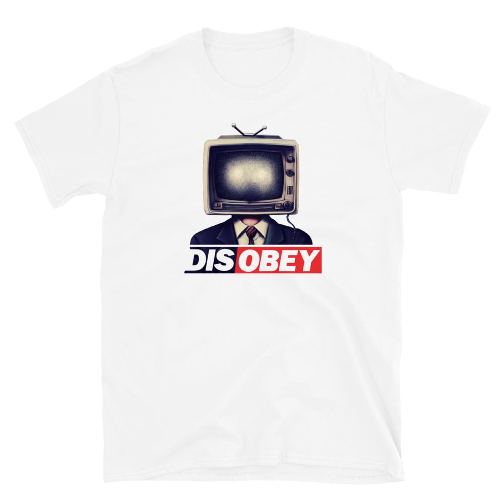 Disobey TV Head Suit Man T-Shirt - Bold Graphic Design for Trendsetters ...