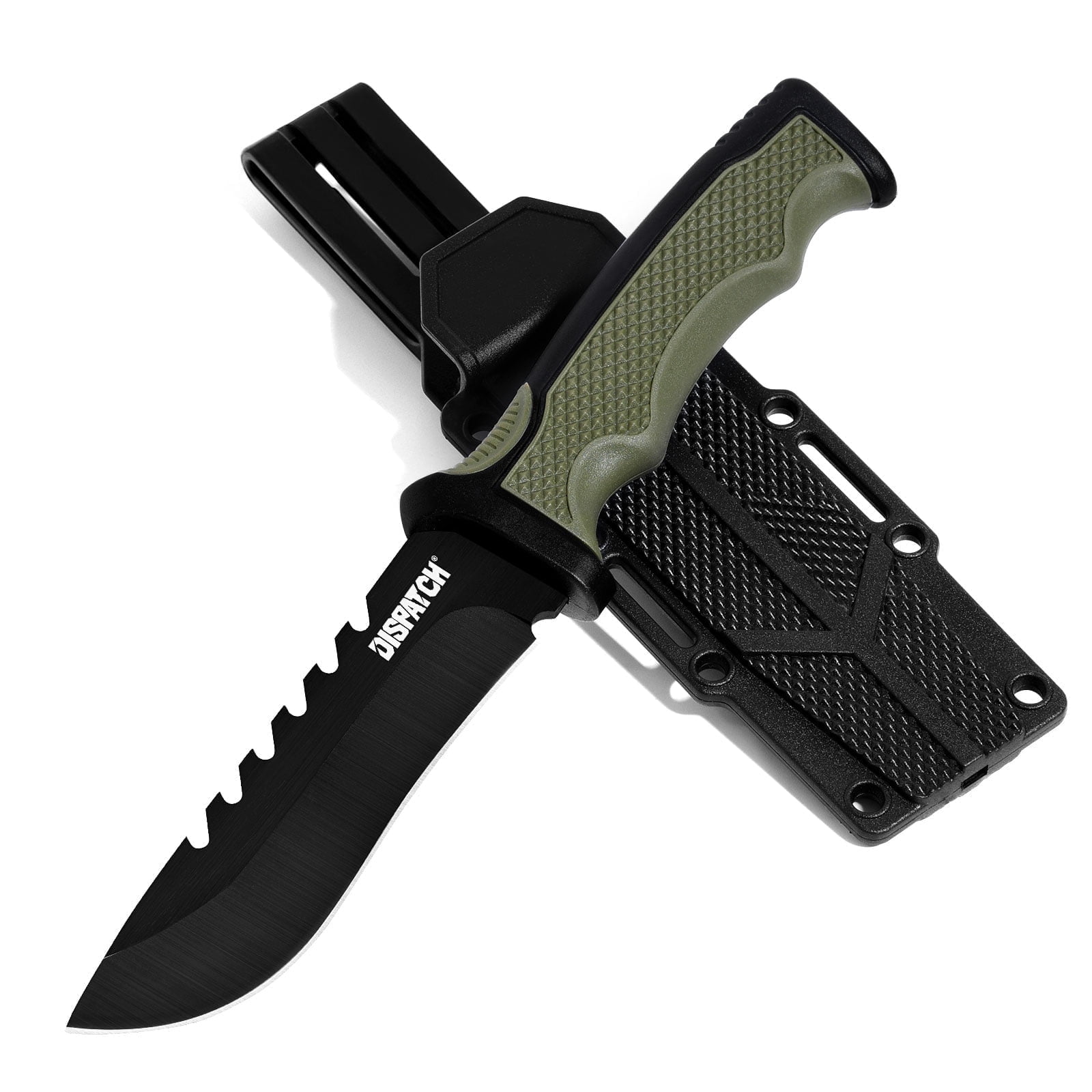 Dispatch 4.2" Fixed Blade Knife, K-Sheath for Outdoor Use - Walmart.com