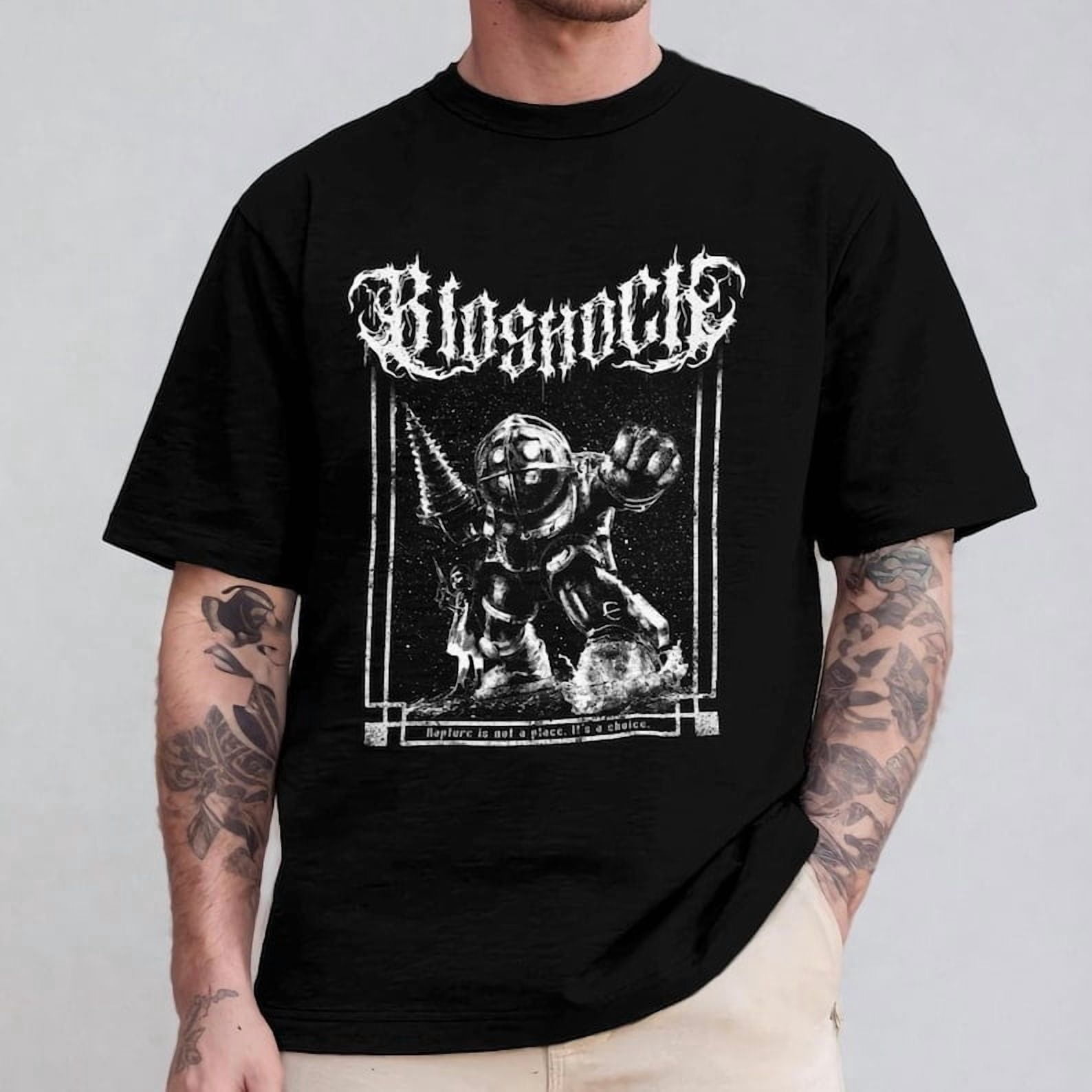 Dispatch Metal Video Game Style Graphic T-Shirt, Underwater Retro ...