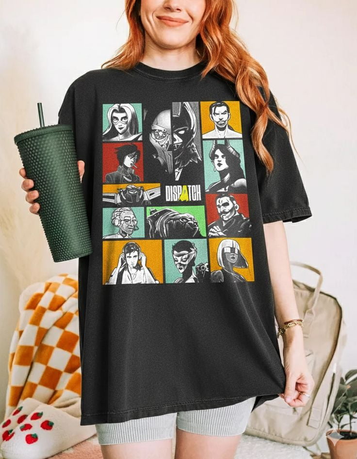 Dispatch Video Game Graphic Shirt, Retro Character Panel Vintage Tee ...