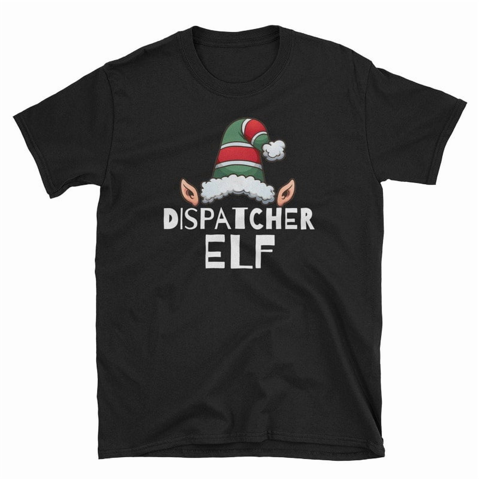 Dispatcher Gift Christmas Elf Holiday Party Emergency Op Graphic T ...