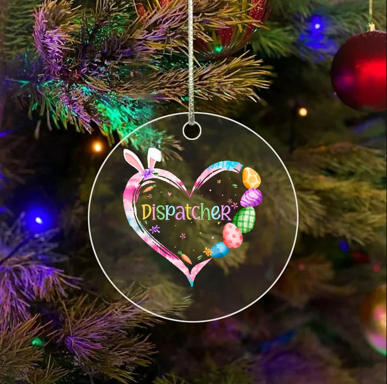 Dispatcher Heart Bunny Egg Day Dispatcher Squad Ornament, Home ...