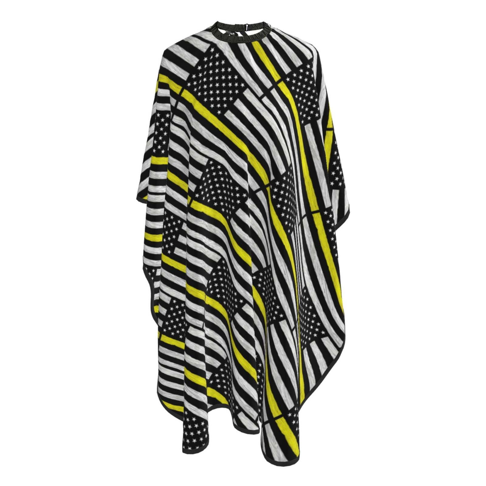Dispatcher Thin Gold Line Flag Hair Cutting Cape 66" x 55" Salon Cape ...