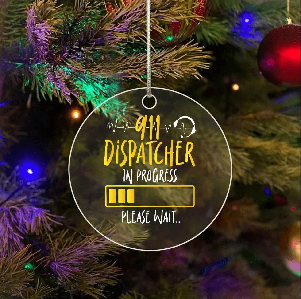 Dispatcher Thin Gold Yellow Line Dispatcher In Ornament, Home ...
