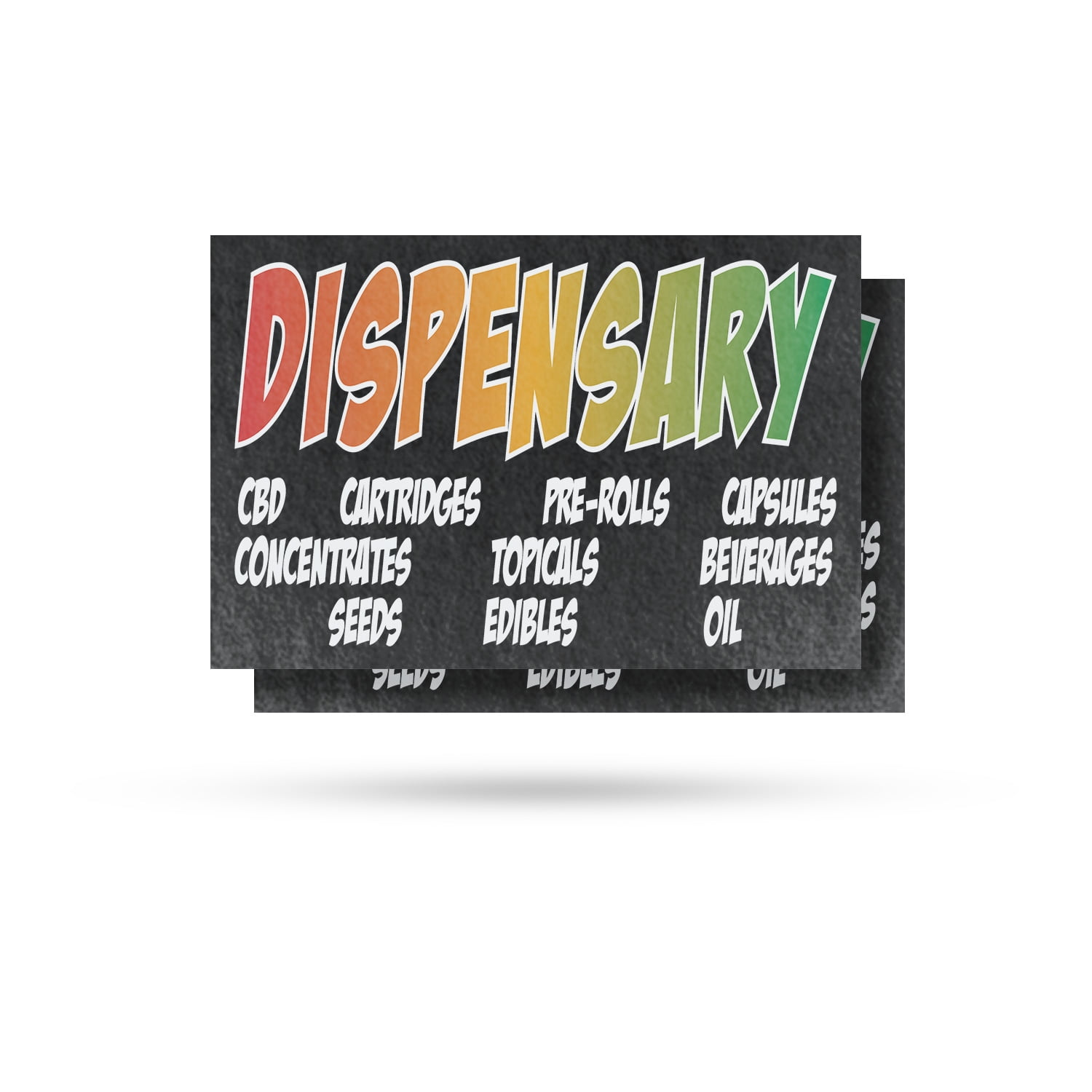 Dispensary CBD Pre Rolls Edibles Vinyl Decal 2 Pack of 12 Inch x 16 ...
