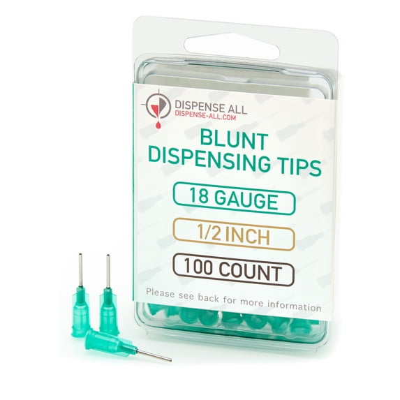 Dispense All - 18 Gauge 1/2 Inch Blunt Tipped Dispensing Needle, Luer ...