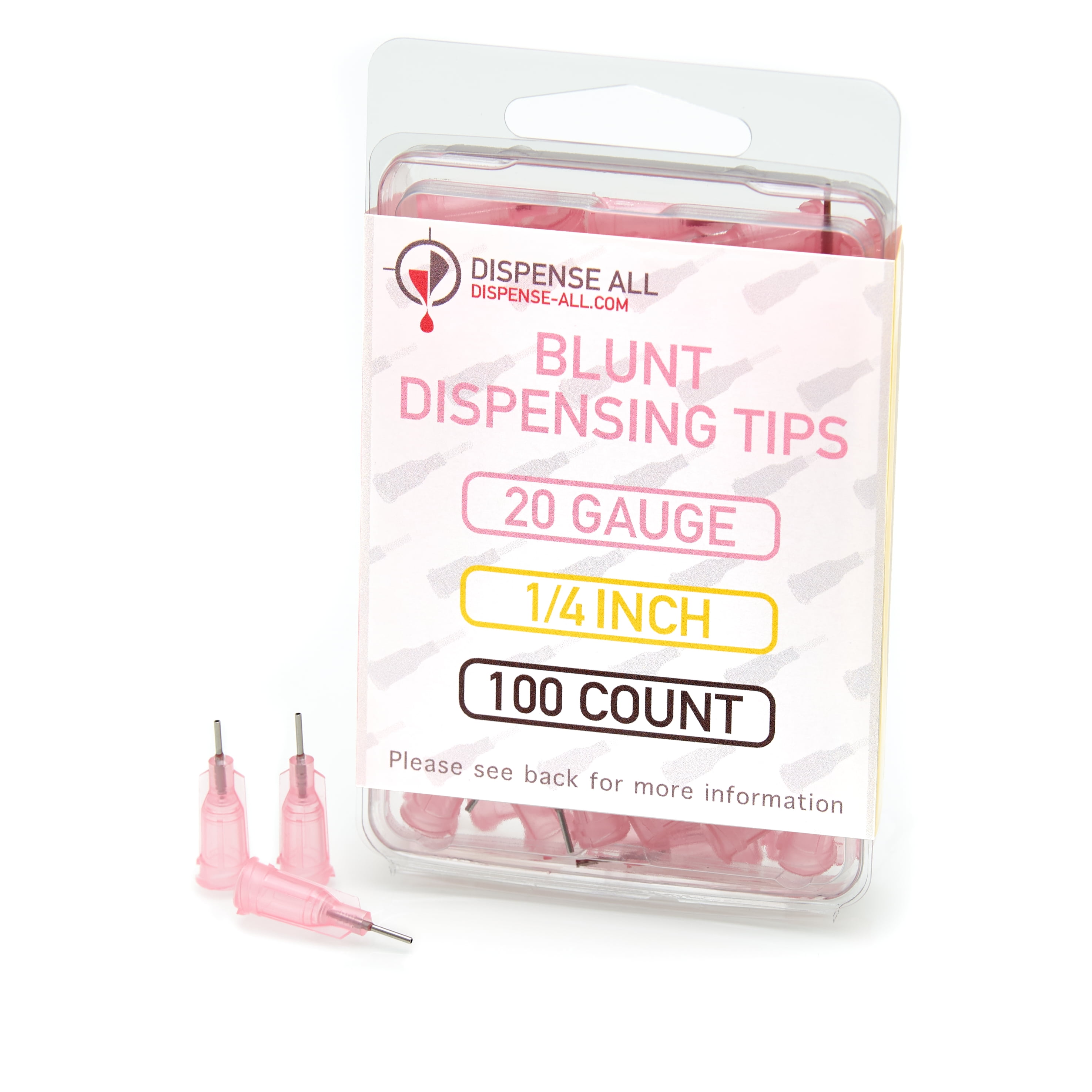 Dispense All - 20 Gauge 1/4 Inch Blunt Tipped Dispensing Needle, Luer ...