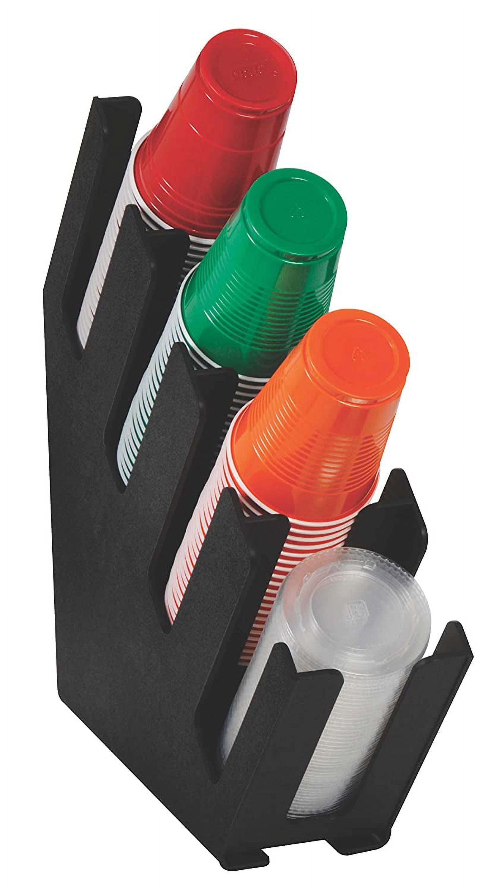 Dispense-Rite LID-4BT Four Section Countertop Cup and Lid Organizer ...