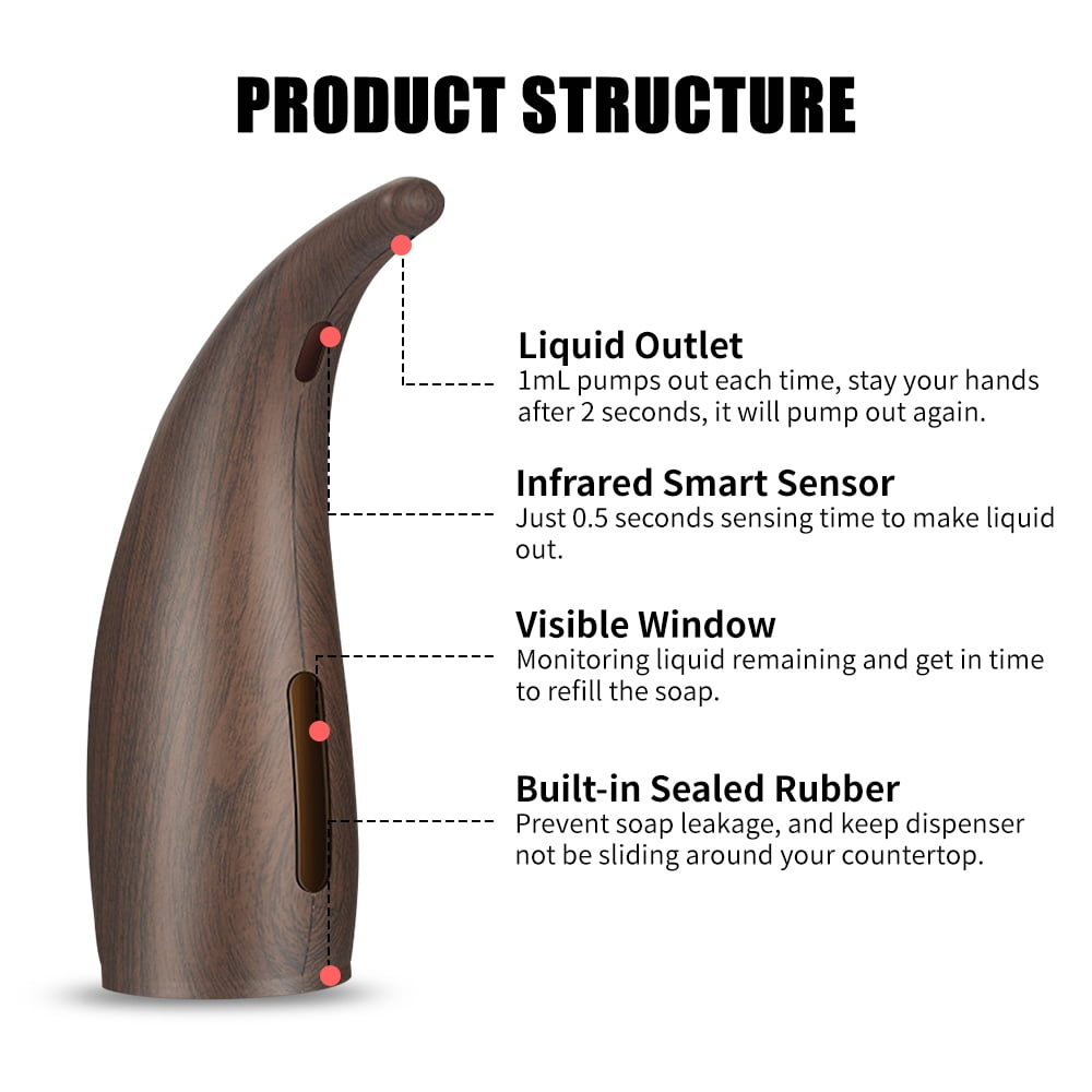 Dispenser,Liquid Lotion Shampoo 300ml Shampoo Auto Hand Lotion Shampoo ...