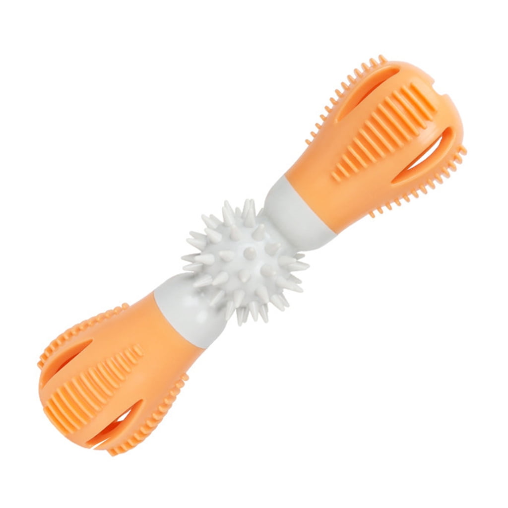 Dispensing Dog Toy Brushing Teeth Dumbbell Teething Stick Bites ...